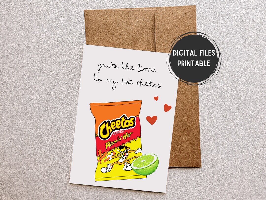 Printable Anniversary Card Valentine's Day you're the Lime to My Hot ...