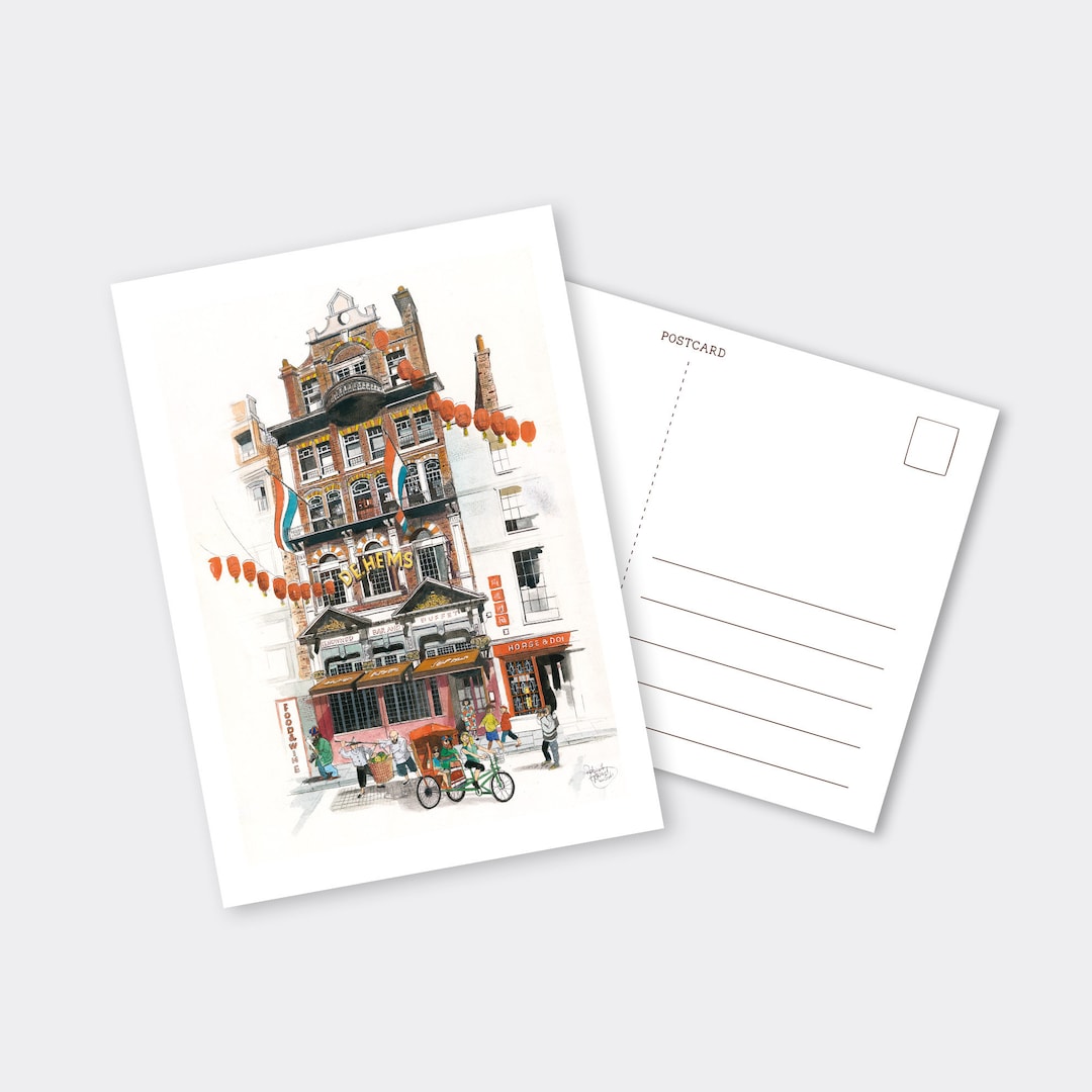 De Hems Bar - A6 Postcard - Soho, London - SOHO GIFT STORE - Etsy