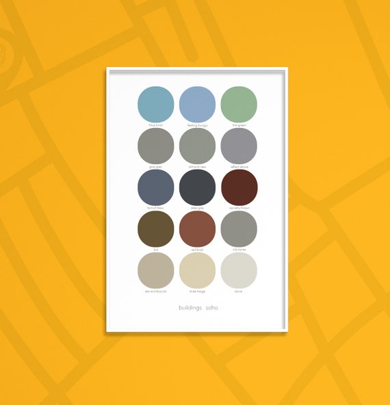 Soho Colour Series Soho Buildings Art Print A4 A3 A2 A1 - Etsy