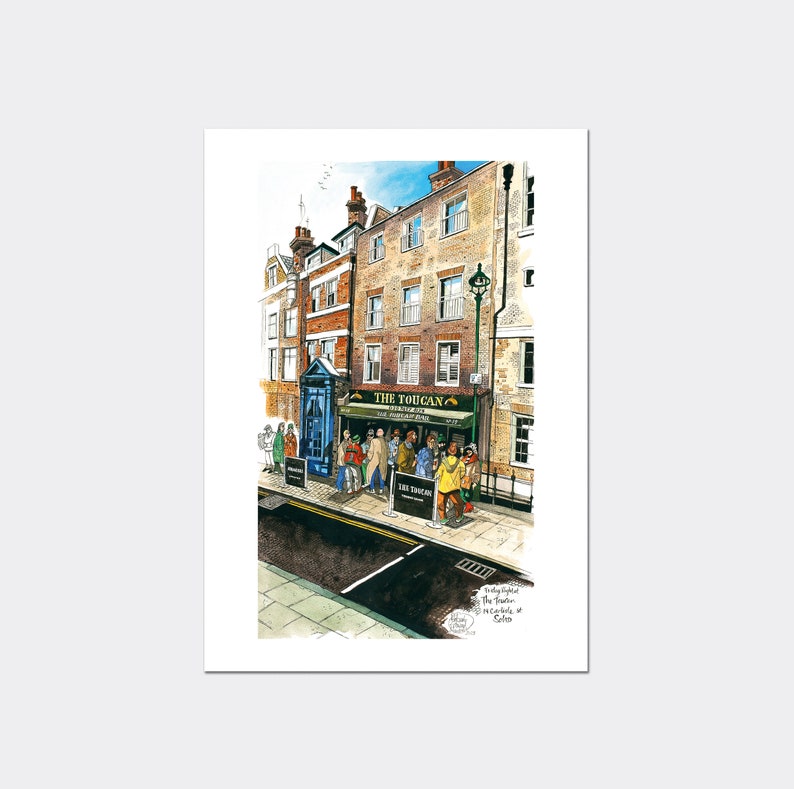 The Toucan Soho London Giclee Fine Art Print A4 A3 A2 - Etsy