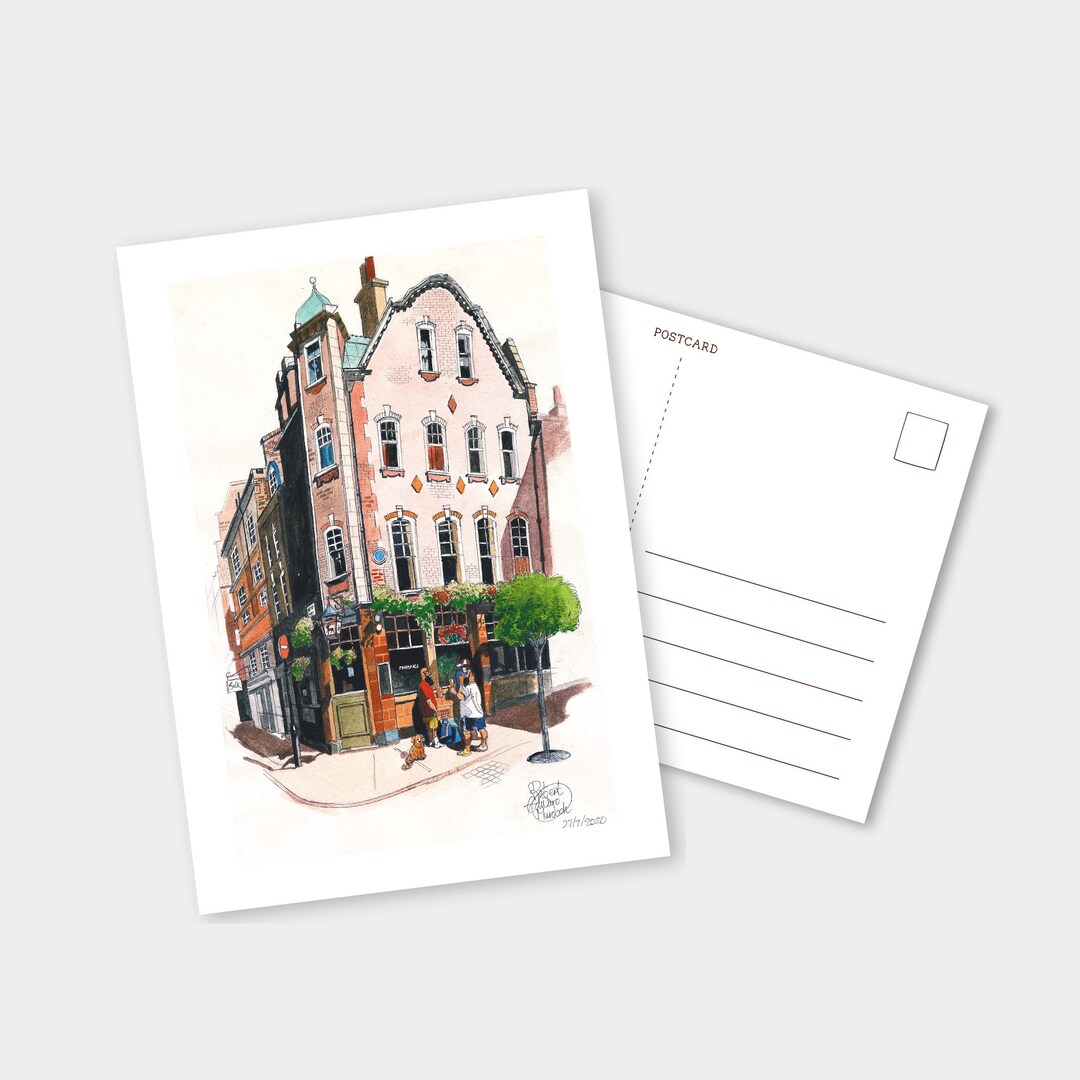 Blue Posts Pub Postcard - Soho, London - SOHO GIFT STORE - Etsy UK