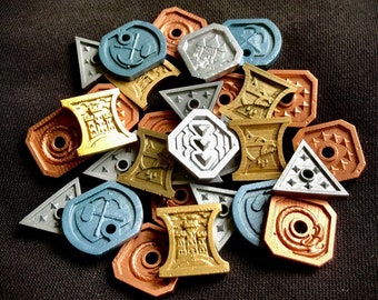 14 DND CHARACTER TOKENS, 1 Inch Dungeons and Dragons Charachter Coins ...