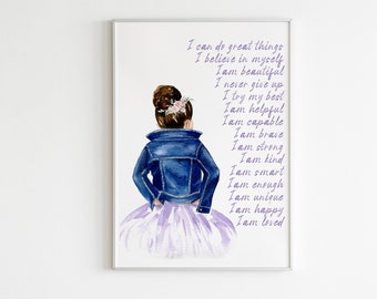 Girl Inspirational Poster - Etsy