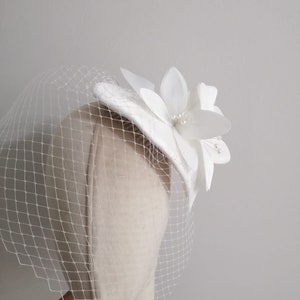 Innocency of Lily Handmade, Pill Box Bridal Fascinator, Wedding Hat ...