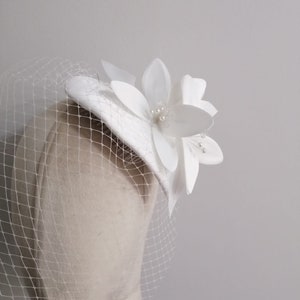 Innocency of Lily Handmade, Pill Box Bridal Fascinator, Wedding Hat ...