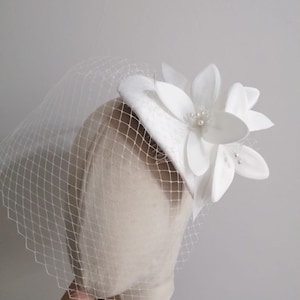 Innocency of Lily Handmade, Pill Box Bridal Fascinator, Wedding Hat ...