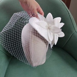 Innocency of Lily Handmade, Pill Box Bridal Fascinator, Wedding Hat ...