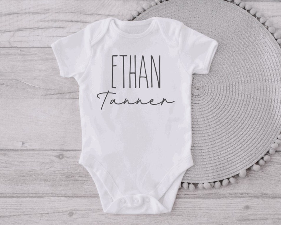 Personalized Baby First & Middle Name Onesie®| Custom Name Onesie ...