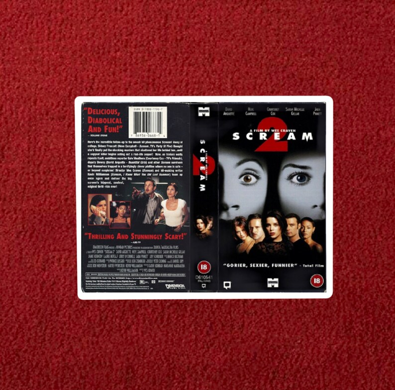 Scream Ghostface VHS Tape Covers Sticker Slasher Summer - Etsy