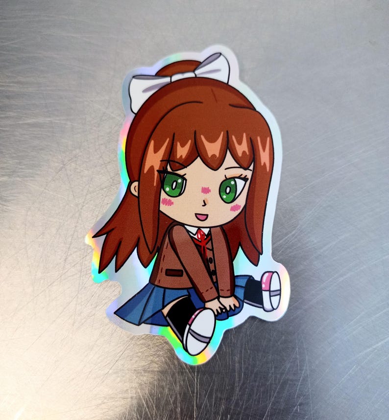 Doki Doki Literature Club DDLC Chibi Holographic Stickers - Etsy
