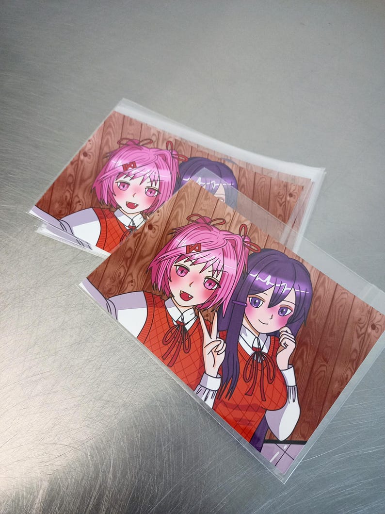 Doki Doki Literature Club DDLC Natsuki and Yuri Selfie Style Mini Print ...