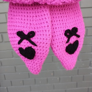 Crochet Kawaii Scene Queen Emo Bunny Ear Beanie - Etsy