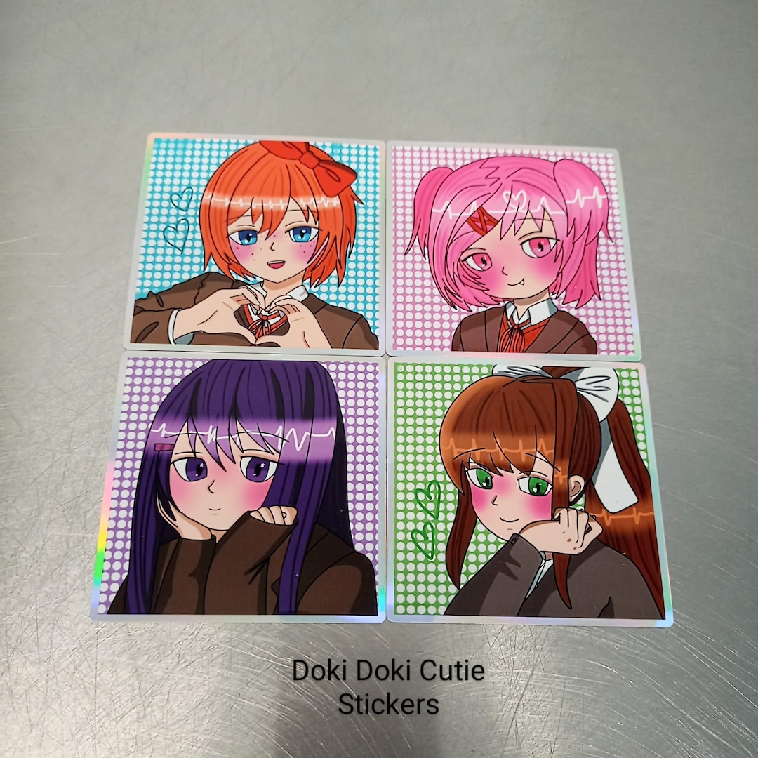 Doki Doki Literature Club DDLC Cutie Holographic Stickers - Etsy