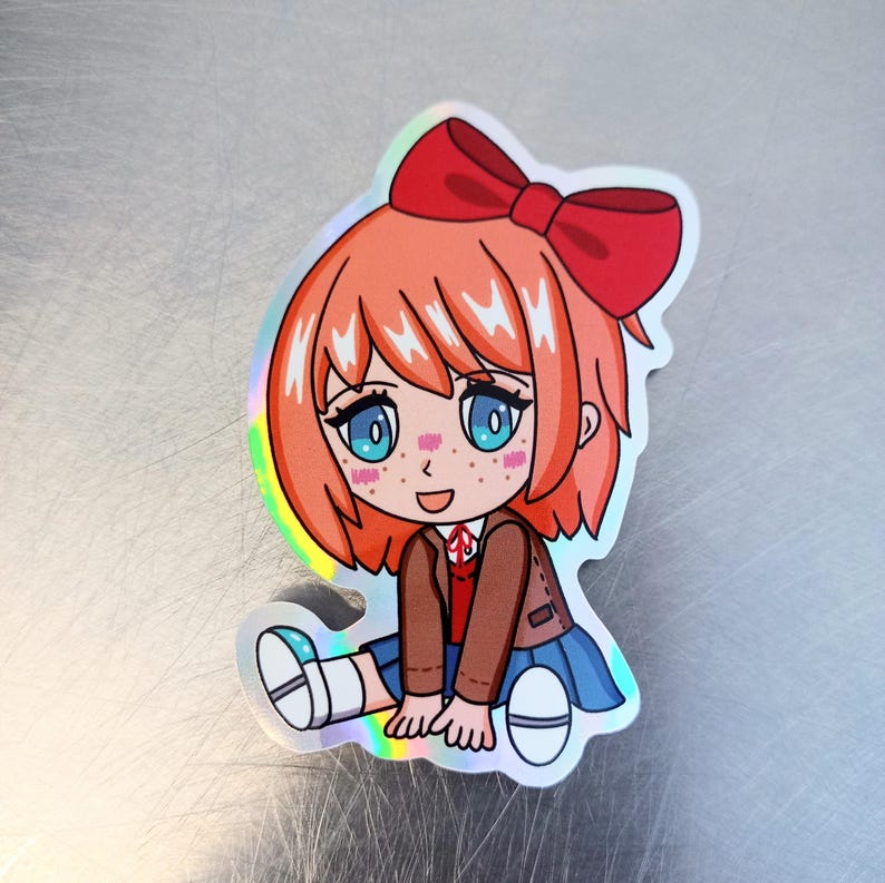 Doki Doki Literature Club DDLC Chibi Holographic Stickers - Etsy