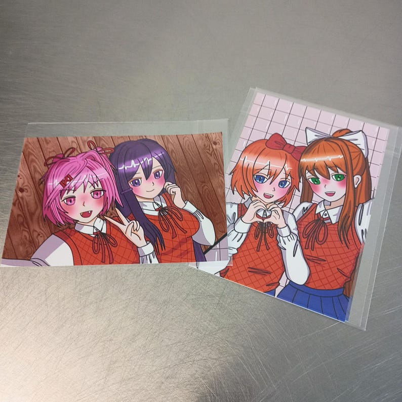 Doki Doki Literature Club DDLC Sayori and Monika Selfie Style Mini ...