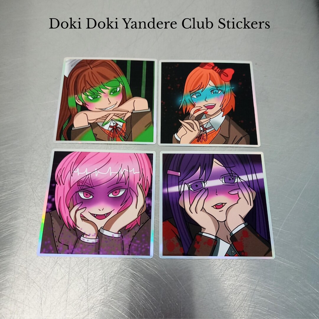 Doki Doki Literature Club DDLC Yandere Holographic Stickers - Etsy