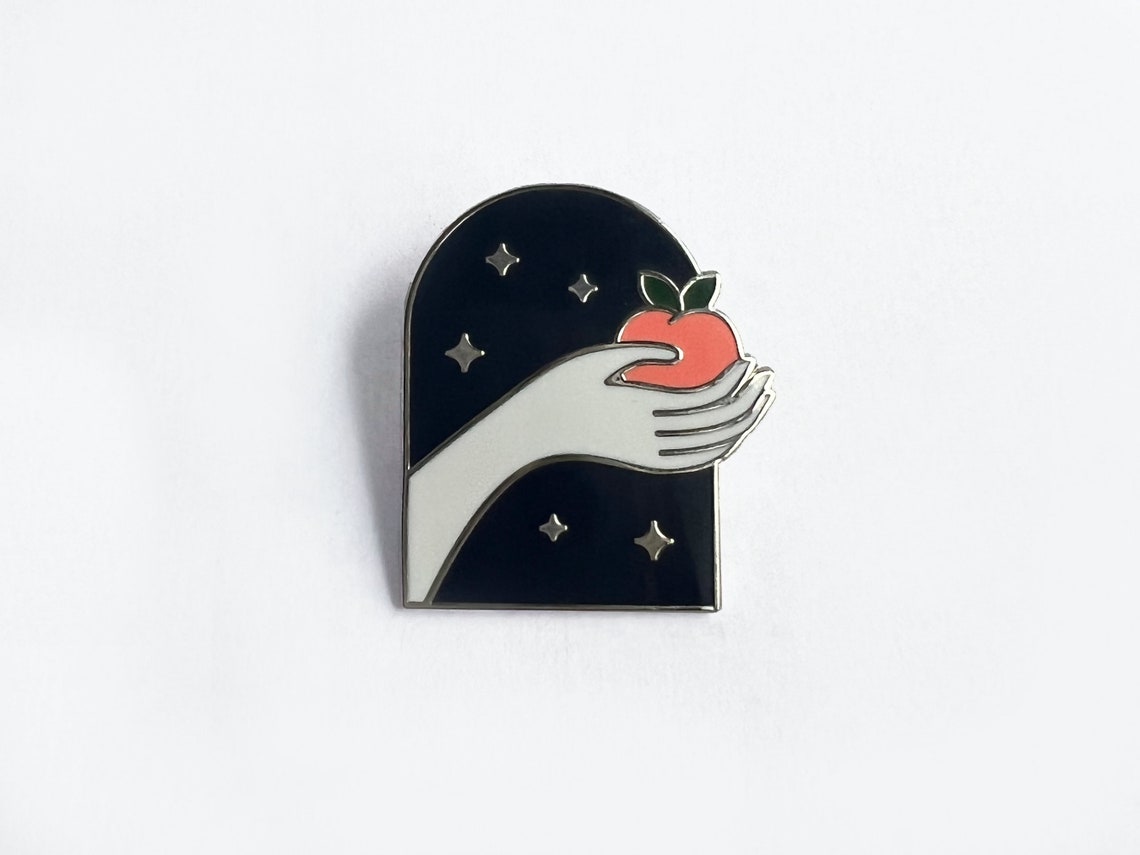 Offering Pin | Hard Enamel Silver Arch Label Pin Brooch With Hand ...
