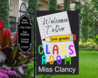 Personalized Teacher Flag, Classroom Flag, Class Flag, School Flag ...