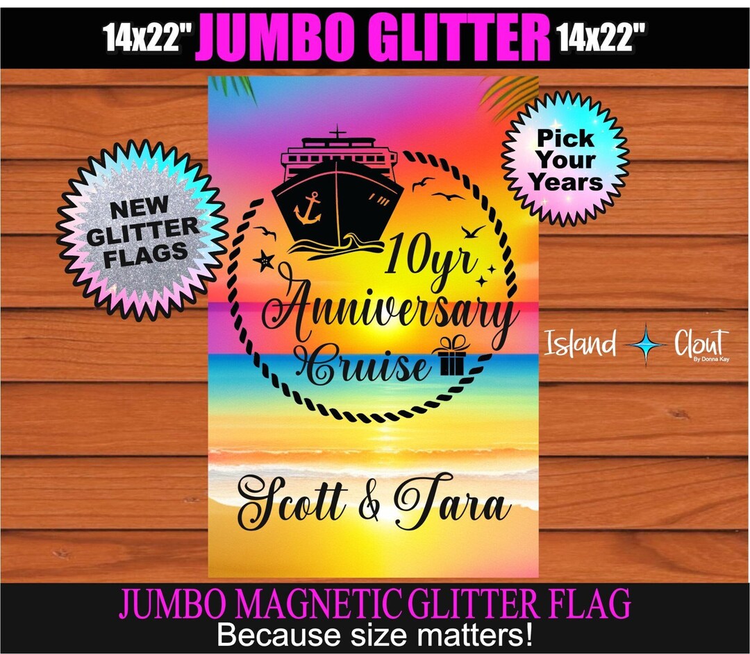 Anniversary Cruise Banner, Anniversary Cruise Flag, Magnetic Sign ...