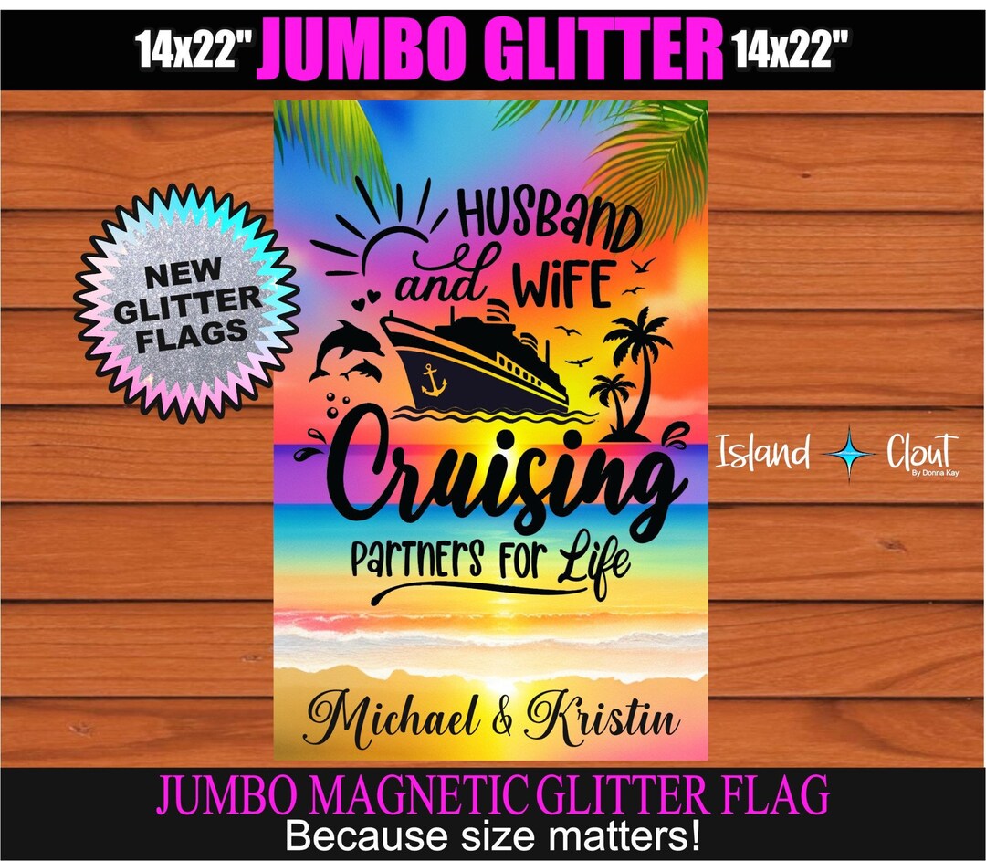 Husband and Wife Cruise Flag, Huband and Wife Cruise Partners for Life ...