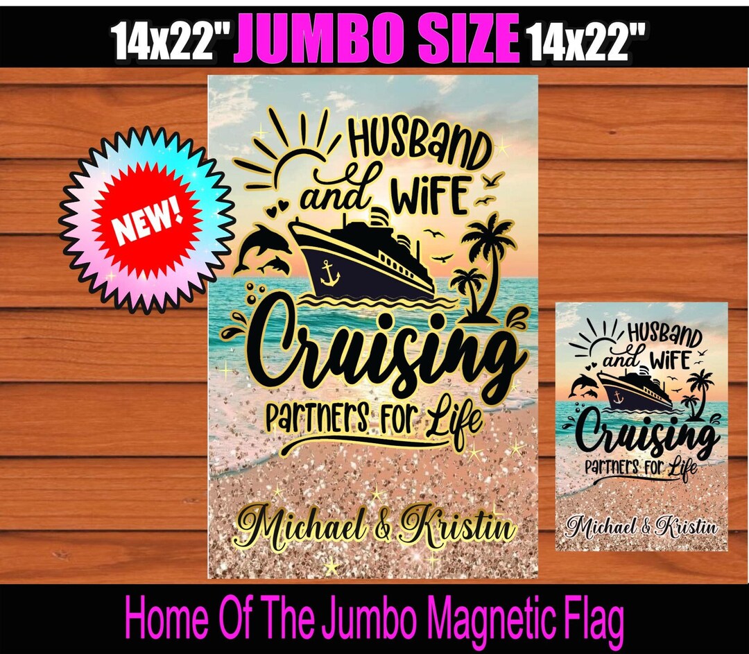 Husband and Wife Cruising Partners for Life Cruise Flag - Etsy