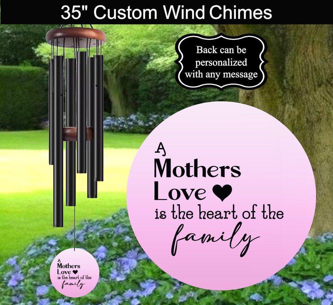 Mothers Day Wind Chimes, Custom Top Quality Wind Chimes, Mom Gift Wind ...