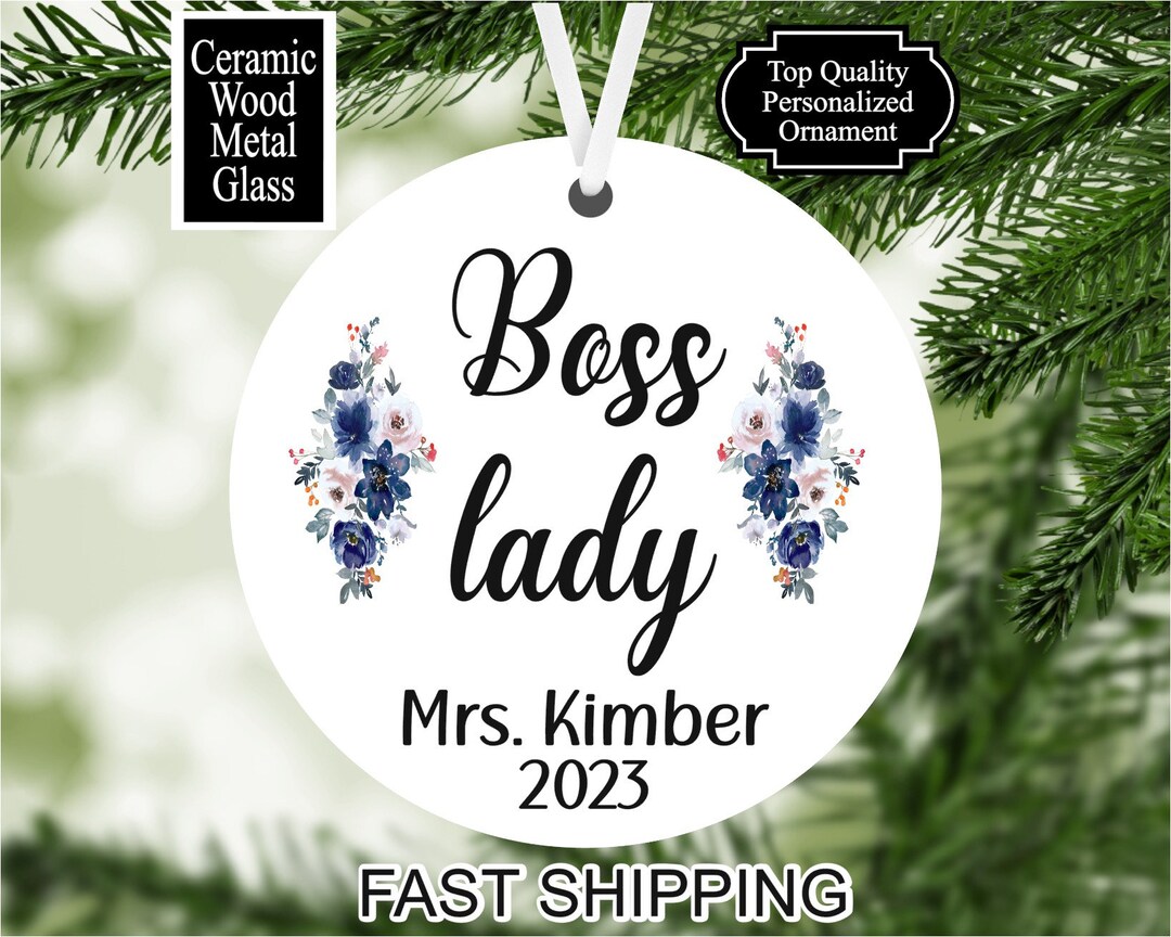 Boss Lady Ornament, Lady Boss Ornament, Co Worker Gift, Boss Gift ...