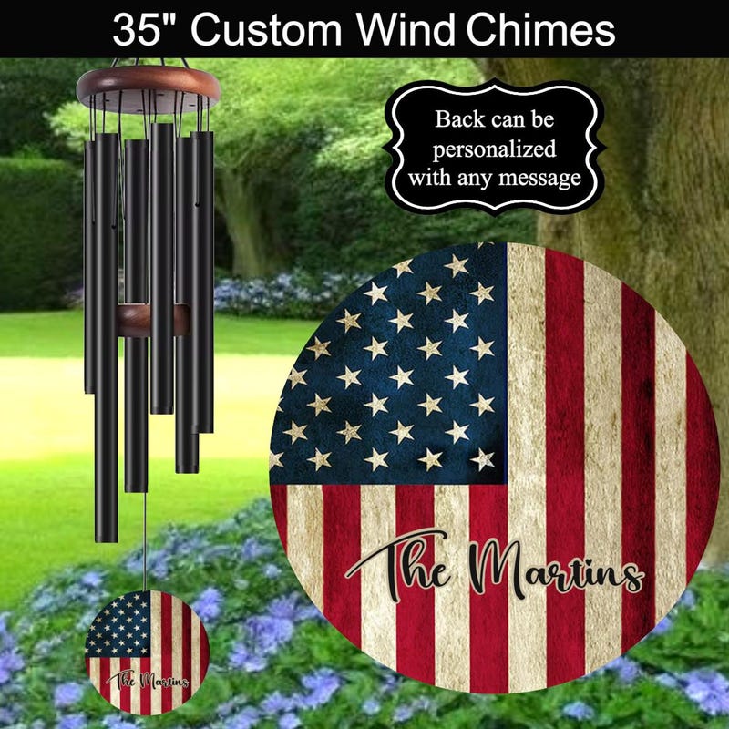 Wind Chimes American Flag - Etsy
