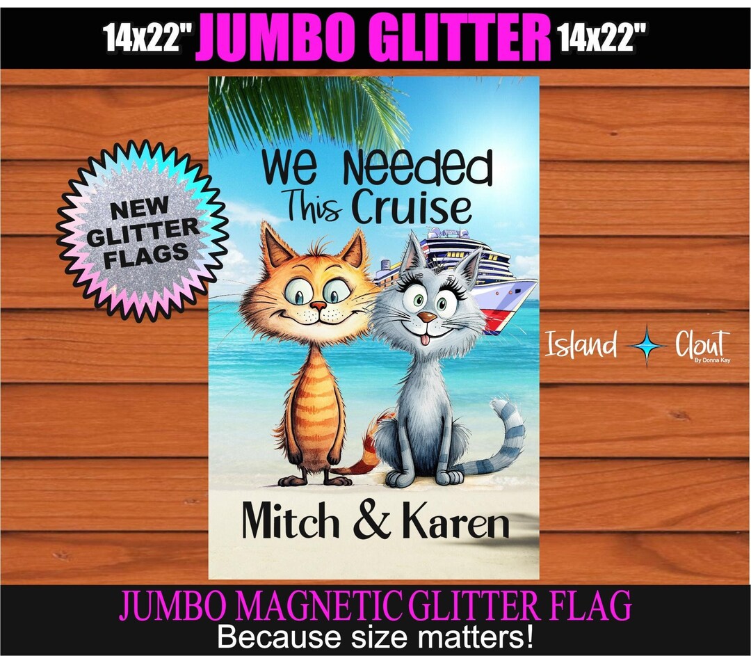 Magnetic Cruise Flag, Couple Cruise Flag, Cruise Door Sign, Cruise ...