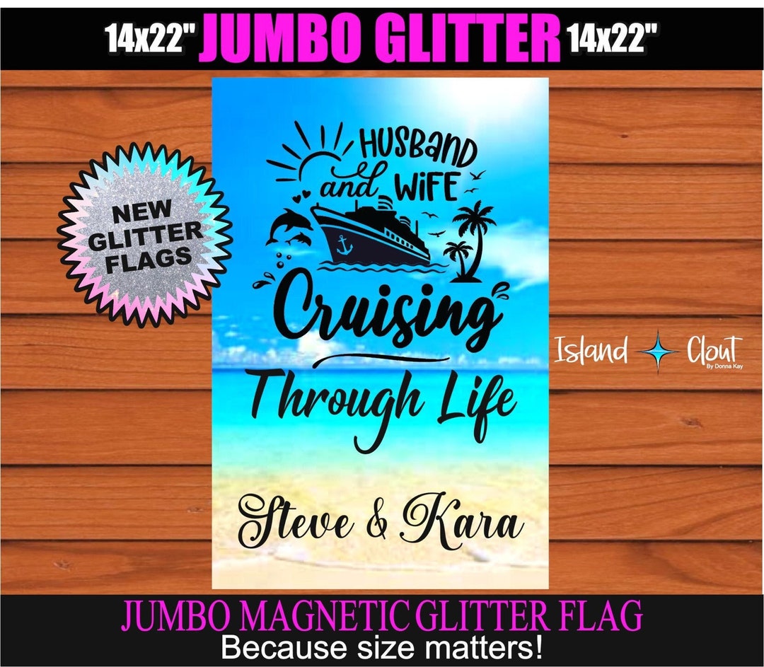 Husband and Wife Cruising Sign, Magnetic Cruise Sign, Cruise Door Flag ...