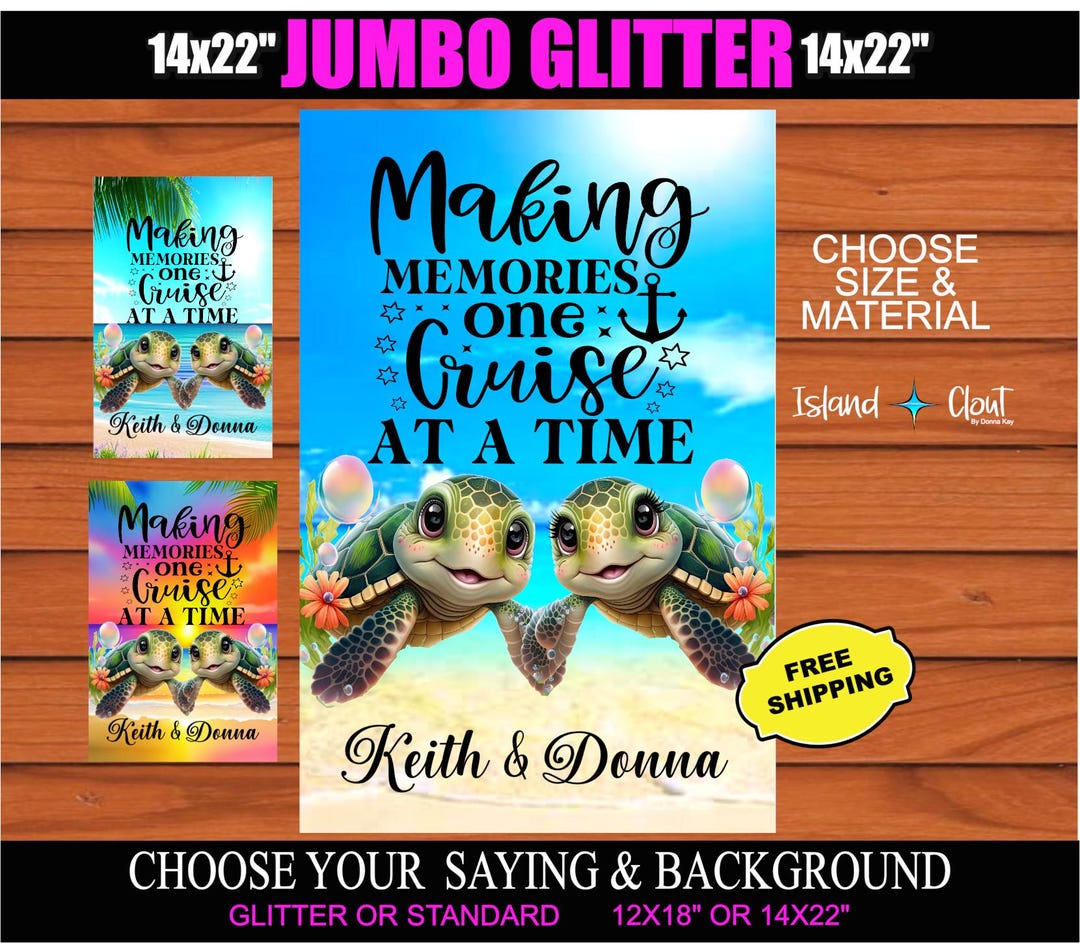 Magnetic Cruise Flag, Couple Cruise Flag, Cruise Door Sign, Cruise ...