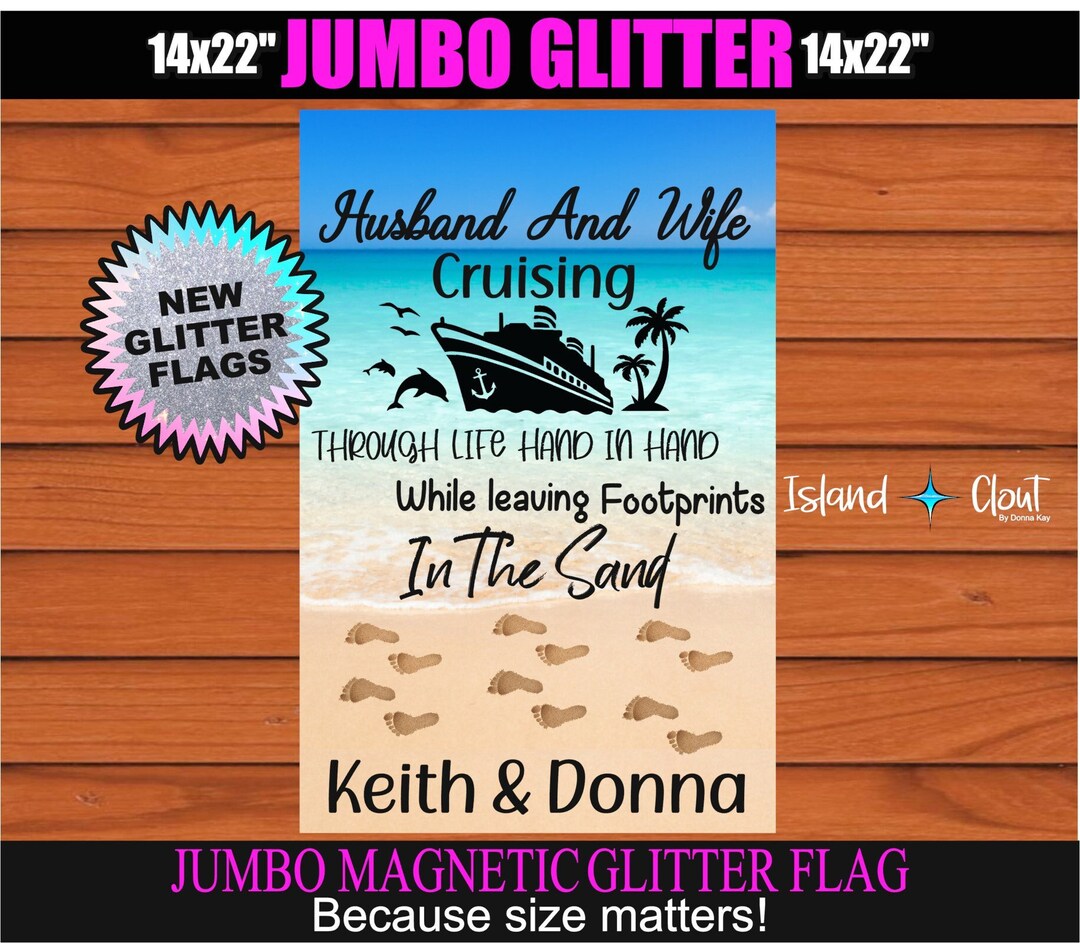 Husband and Wife Cruising Sign, Magnetic Cruise Sign, Cruise Door Flag ...