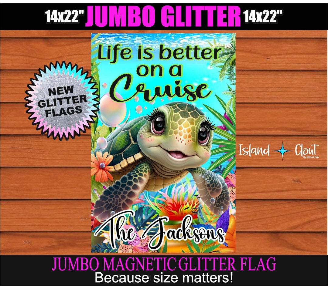 Turtle Cruise Sign, Custom Turtle Banner, Cruise Door Decoration ...