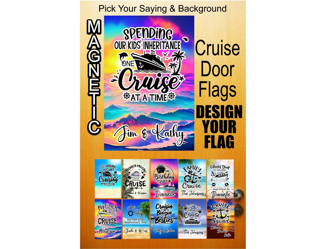 Cruise Banner, Cruise Flag, Choose Your Saying and Background, Build ...