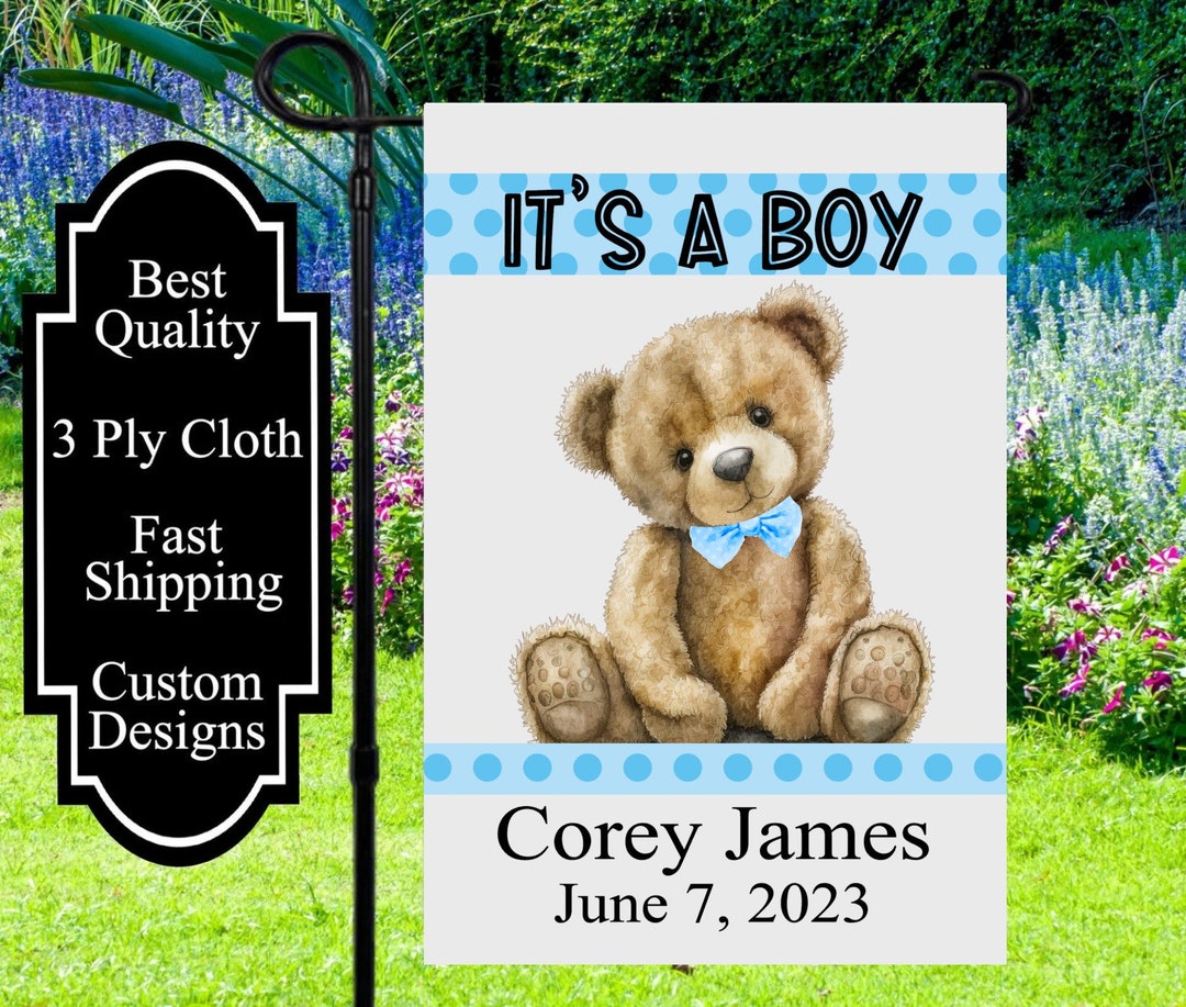 It's A Boy Flag, Welcome Baby Boy Flag, New Baby Boy Yard Sign ...
