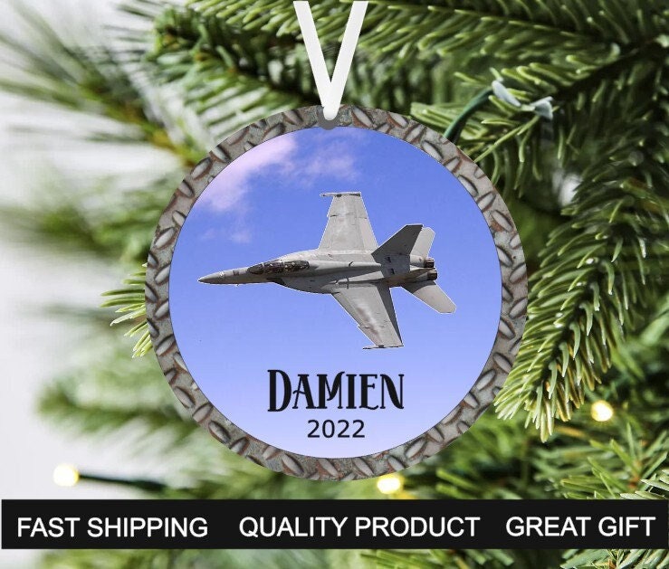 F18 Naval Fighting Jet Ornament Custom Military Ornament Jet - Etsy