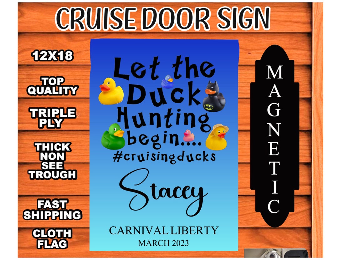 Carnival Ducks Magnetic Cruise Sign Cruise Door Flag - Etsy