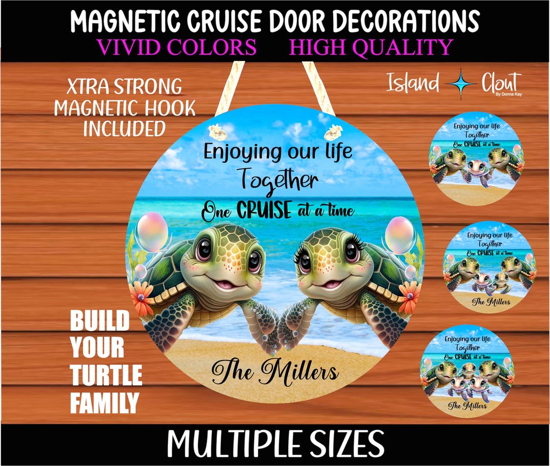 Cruise Door Sign, Turtle Cruise Family, Family Cruise, Couple Cruise ...