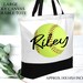 Custom Softball Tote, Personalized Softball Bag, Softball Team Gift ...