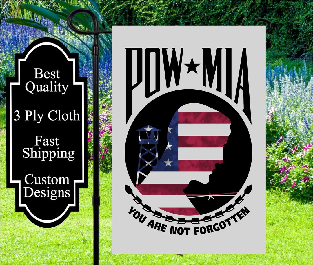 POW Flag, Personalized POW Banner, Military Yard Flag, Soldior Garden ...