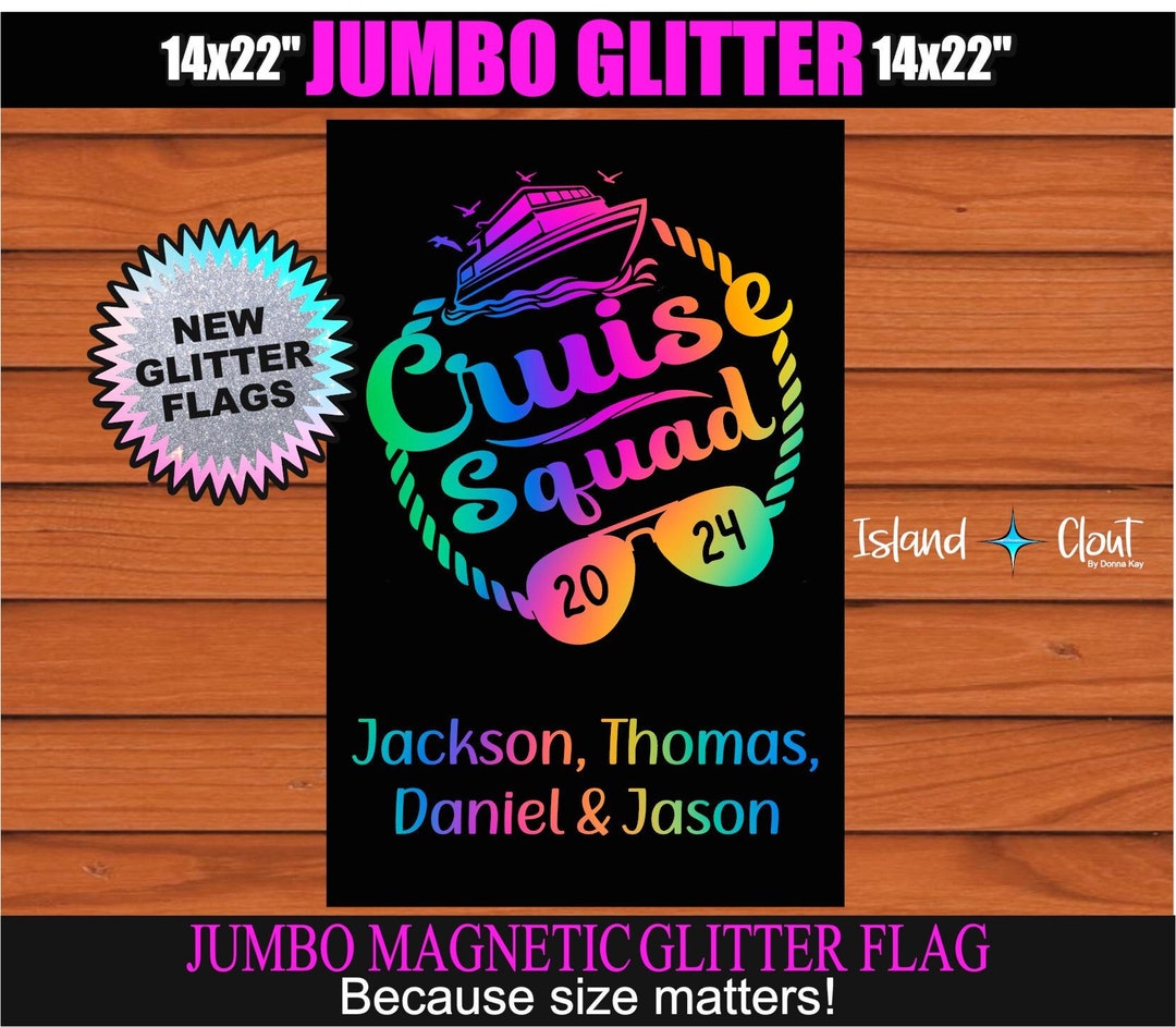 Cruise Squad Flag, Cruise Door Decoration, Personalized Cruise Banner ...