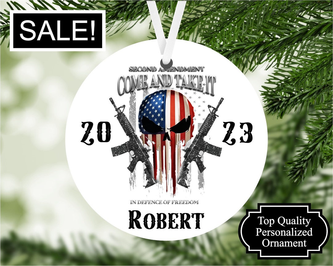 Second Amendment Custom Ornament, Gun Rights Ornament, Personalized Gun ...