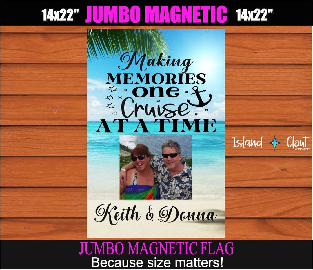 Photo Cruise Flag, Magnetic Cruise Banner With Your Photo, Cruise Door ...