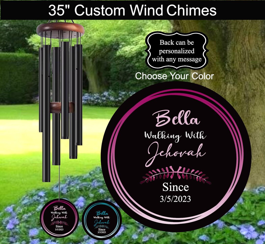 Custom Witness Baptism Wind Chime Gift, Quality Pentatonic Wind Chimes ...