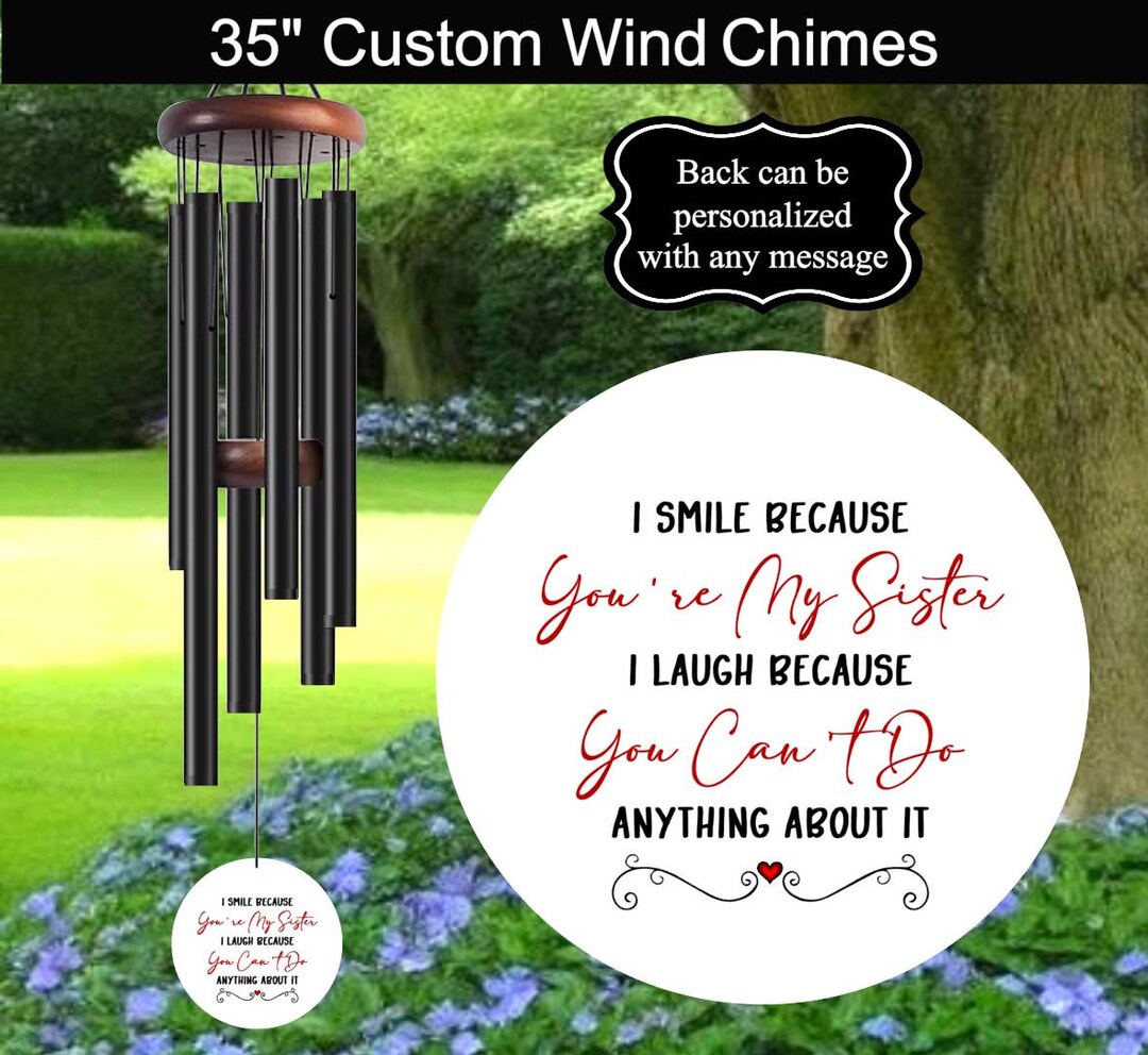 Custom Sisters Wind Chimes, Personalized Sisters Gift, Sisters Fun ...