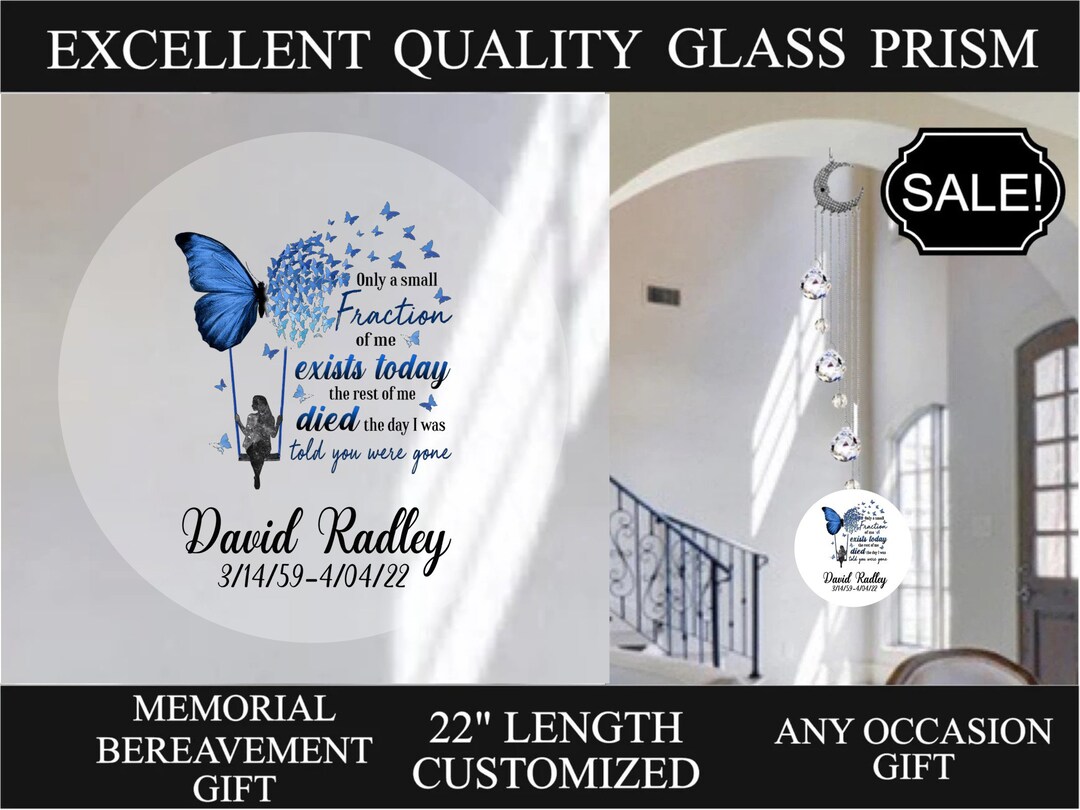 Remembrance Butterfly Swing Custom Prism, Custom Bereavement Gift ...