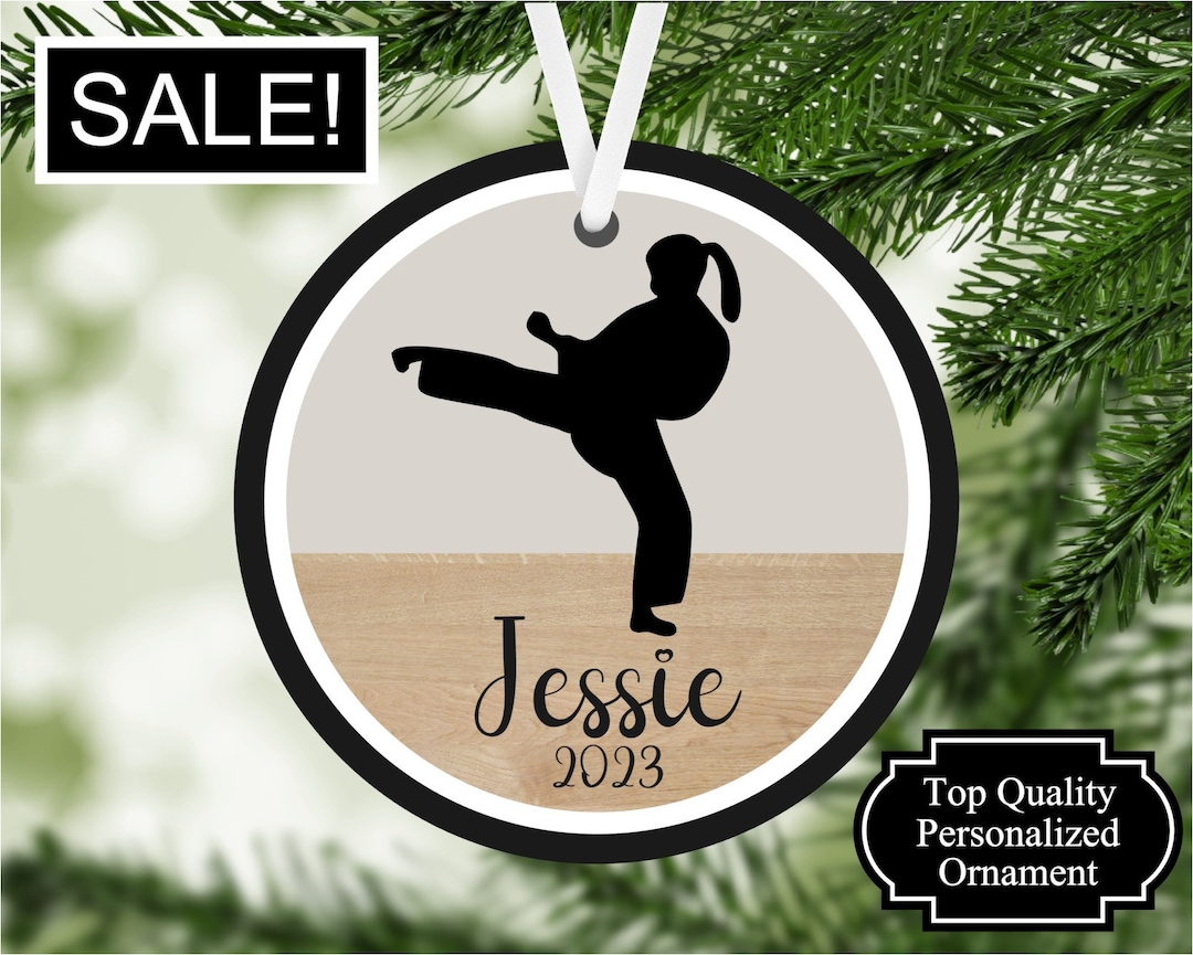 Custom Dojo Girl Ornament, Tae Kwon Do Ornament, Girls Martial Arts ...