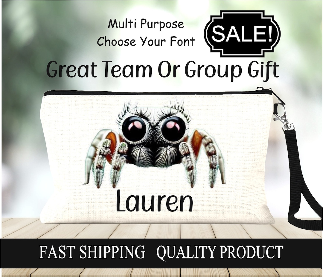 Jumping Spider Bag, Custom Jumping Spider Pouch, Jumping Spider Gift ...