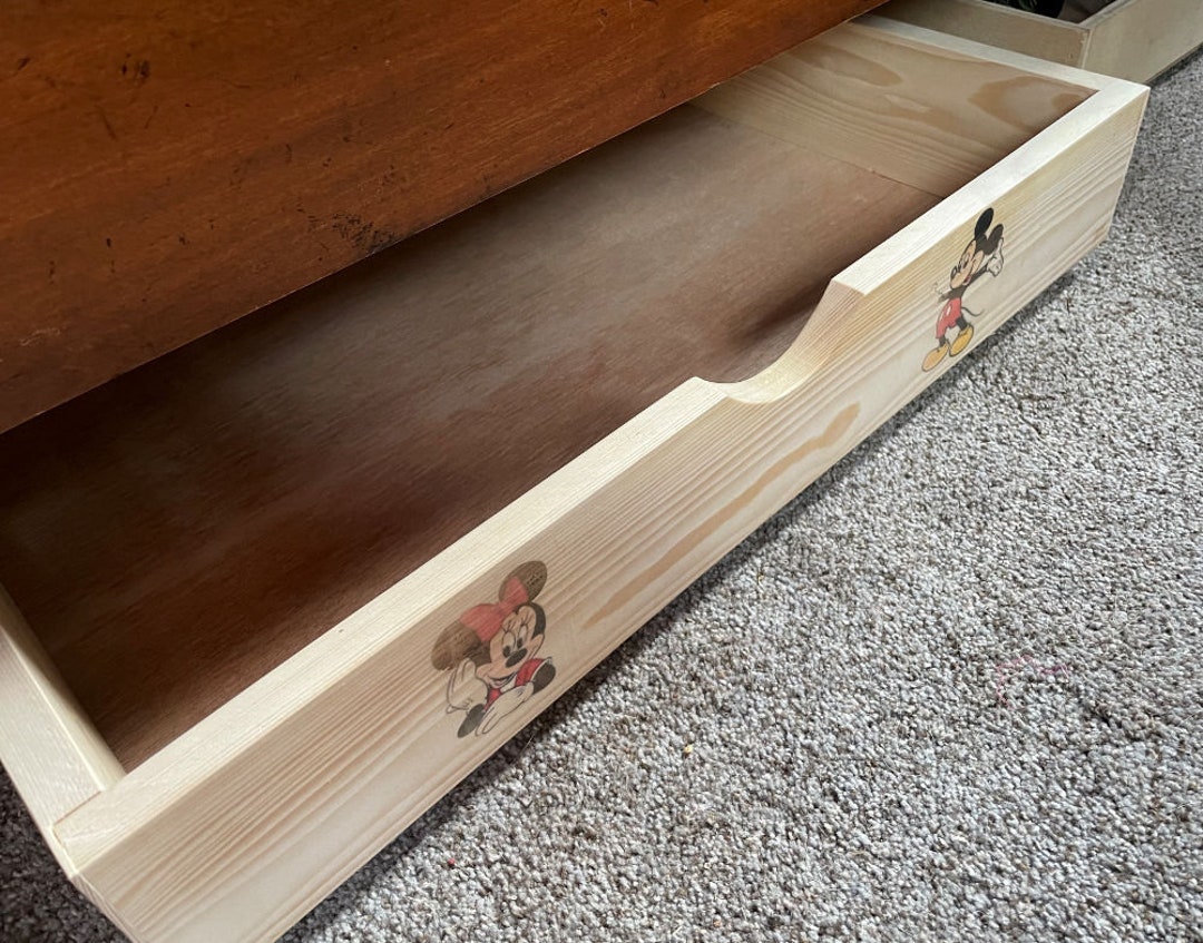Bed Drawer / Mickey Mouse Theme/ Under Bed Storage Drawer - Etsy