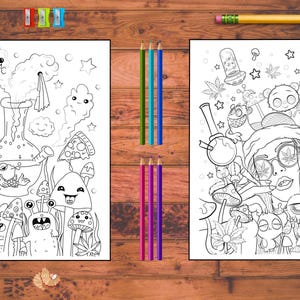 20 Stoner Coloring Pages: Trippy and Psychedelic Designs for Stress ...